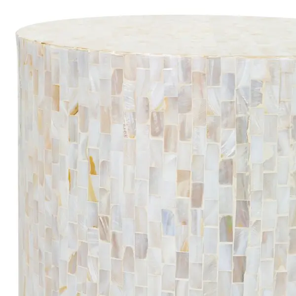 Livabliss Iridescent End Table - Ivory
