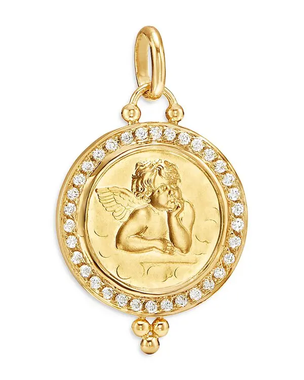 Temple St. Clair 18k Angel Diamond Pendant - Gold