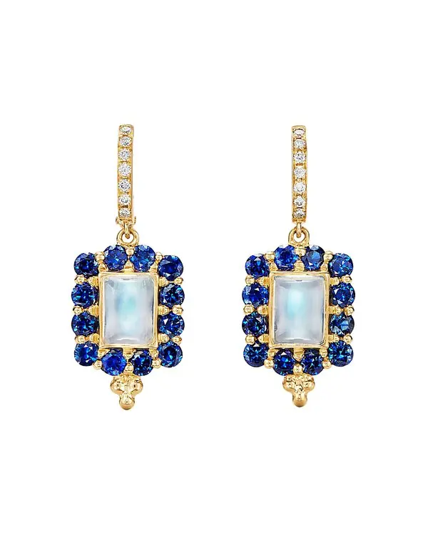 Temple St. Clair 18k Yellow Gold Multi-gemstone And Diamond Drop Earrings - Blue/gold