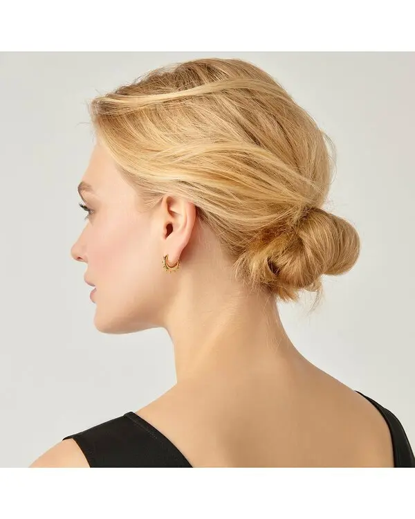 Temple St. Clair 18k Yellow Yoga Small Hoop Earrings