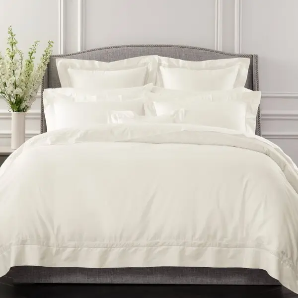 Frette Essentials Doppio Ajour Euro Sham - Milk