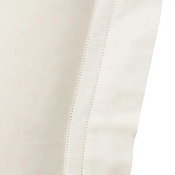 Frette Essentials Doppio Ajour Euro Sham - Milk