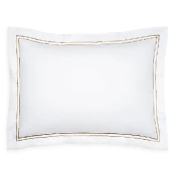 Frette Classic Standard Sham - White/khaki