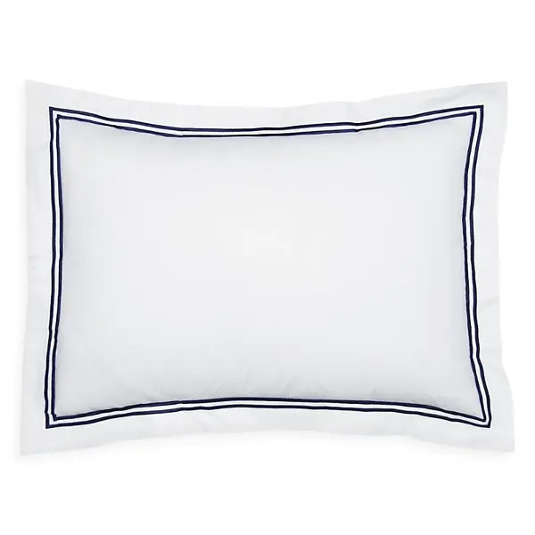 Frette Classic Standard Sham - White/navy