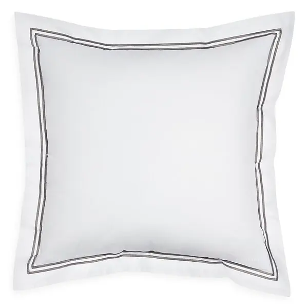 Frette Classic Euro Sham - White/gray