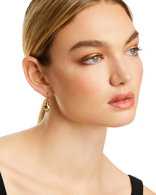 Temple St. Clair 18k Yellow Gold And Crystal Amulet Earrings