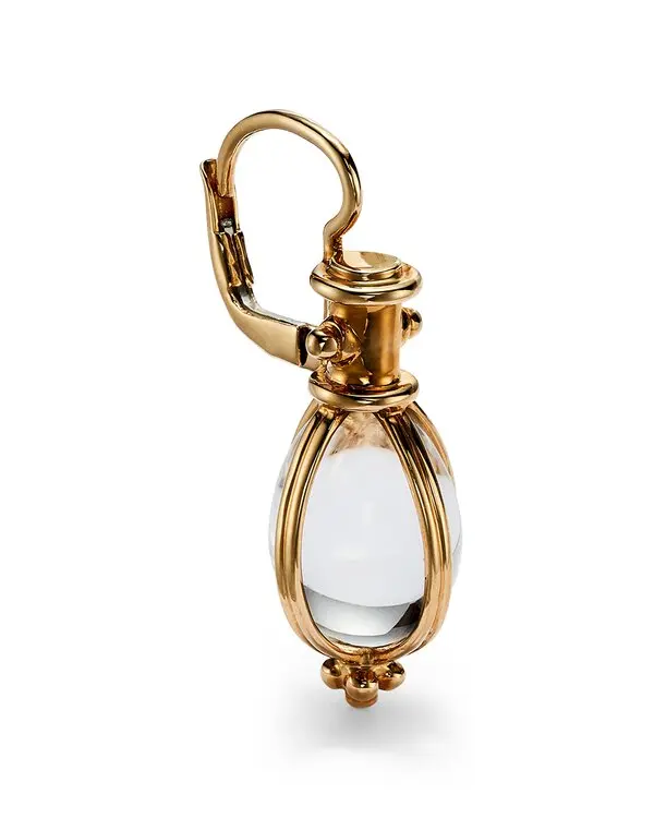 Temple St. Clair 18k Yellow Gold And Crystal Amulet Earrings