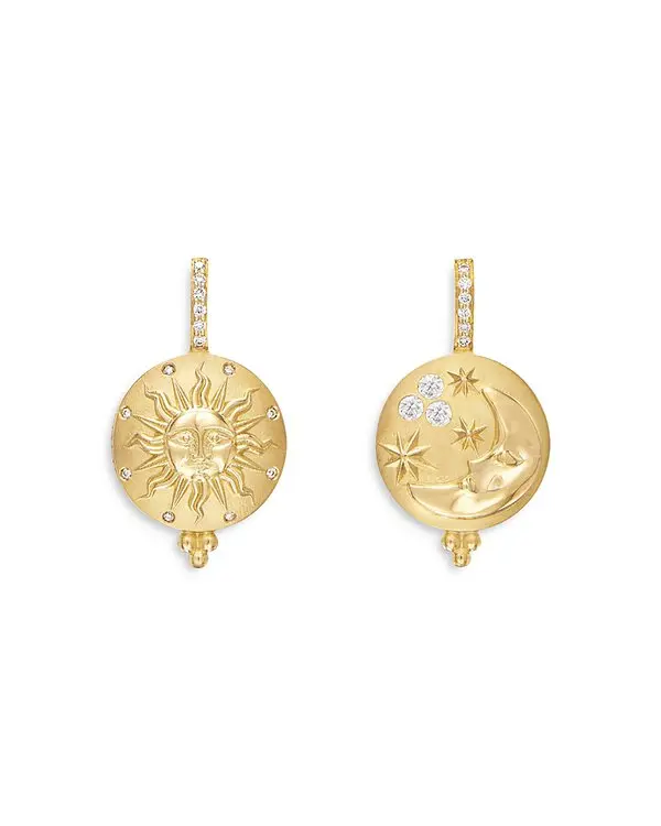Temple St. Clair 18k Yellow Diamond Drop Earrings - Gold