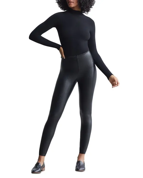 Commando Ballet Mockneck Long Sleeve Thong Bodysuit
