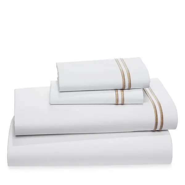 Frette Classic Sheet Set, King - White/khaki