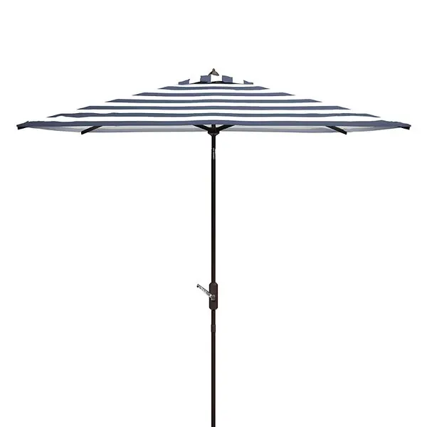 SAFAVIEH Iris Rectangle Umbrella - Navy/white