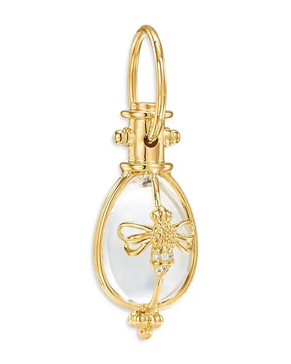 Temple St. Clair Bee Crystal And Diamond Amulet - Gold