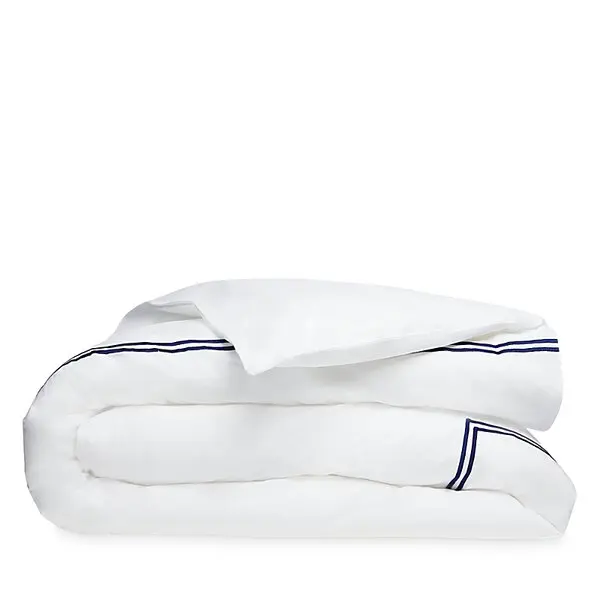 Frette Classic Duvet Cover, King - White/navy