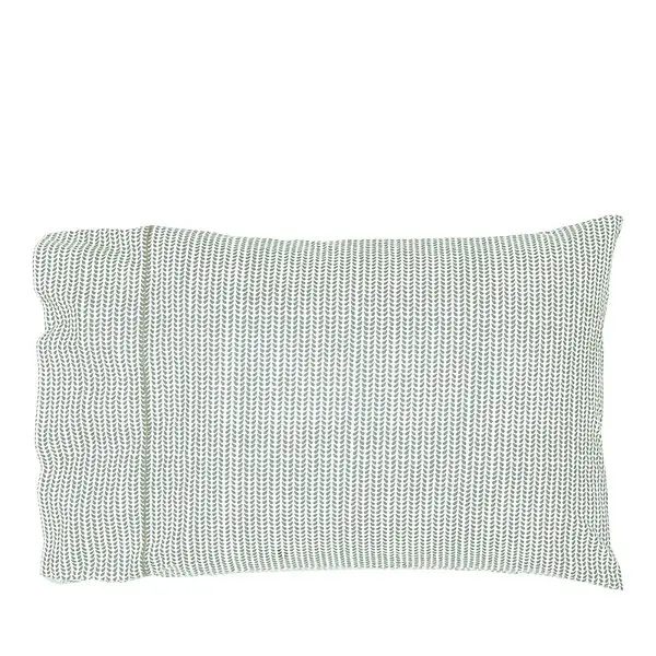 JOHN ROBSHAW Cinde Print Cotton Standard Pillowcase, Pair - Sage