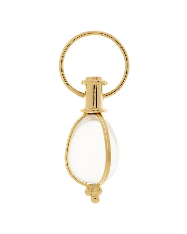Temple St. Clair Oval Crystal Amulet - Clear/gold