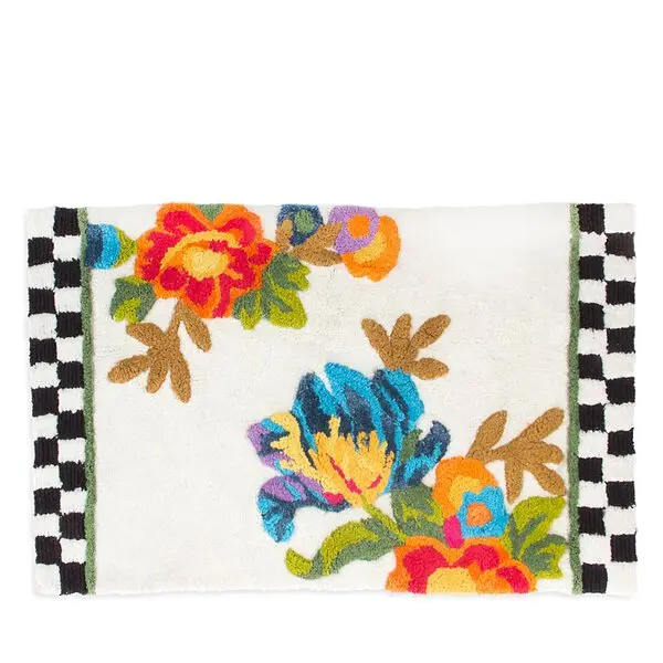 MACKENZIE-CHILDS Flower Market Standard Bath Rug, 21 X 34 - Multi