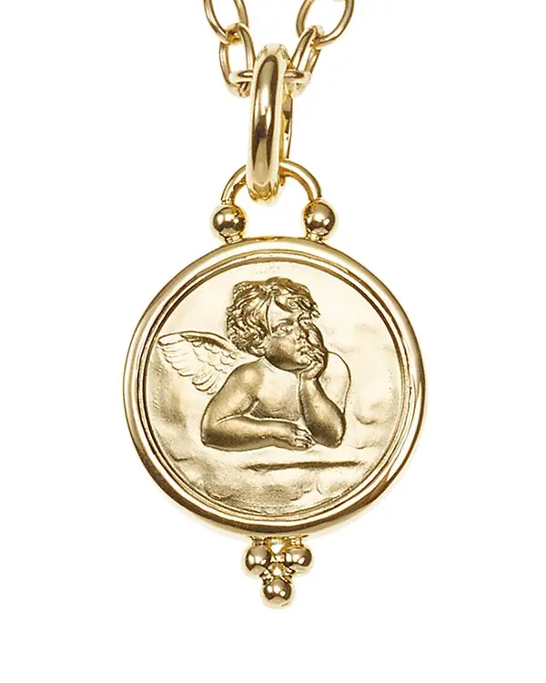 Temple St. Clair 18k Gold Angel Pendant - No Color