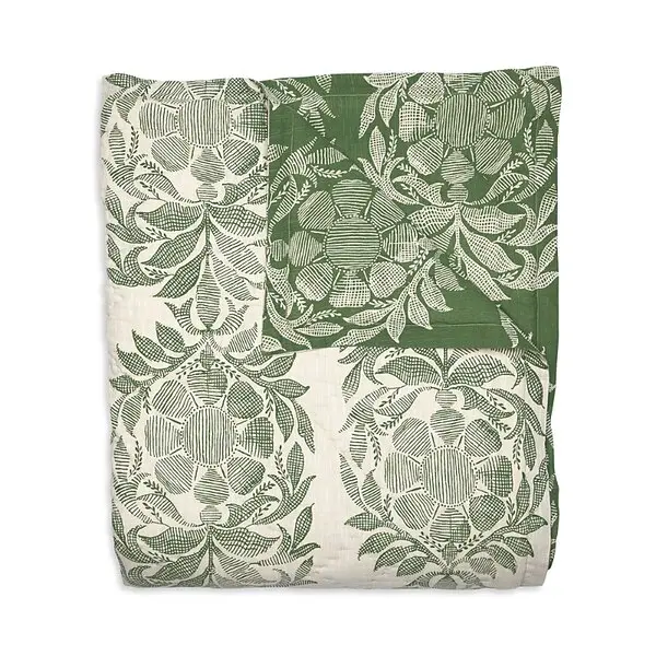 JOHN ROBSHAW Asma Quilt, Queen - Sage/sand
