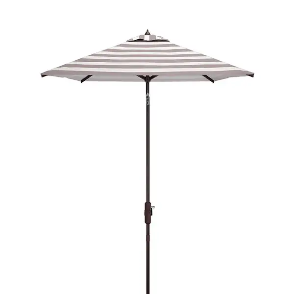 SAFAVIEH Iris 7.5 Ft Square Umbrella - Gray/white