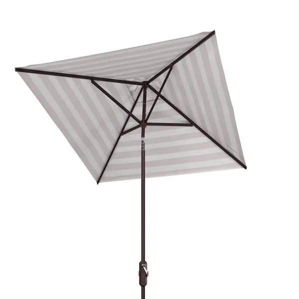 SAFAVIEH Iris 7.5 Ft Square Umbrella - Gray/white