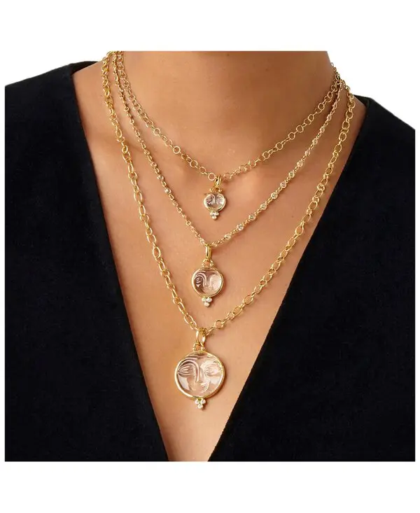 Temple St. Clair 18k Yellow Gold Moonface Pendant