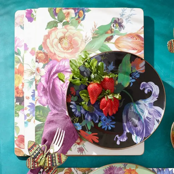 MACKENZIE-CHILDS Flower Market Cork Back Placemats, Set Of 4