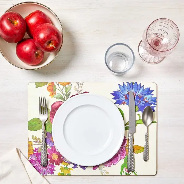 MACKENZIE-CHILDS Flower Market Cork Back Placemats, Set Of 4