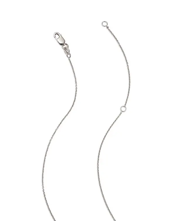 Roberto Coin 18k White Gold Diamond Initial Pendant Necklace - Y