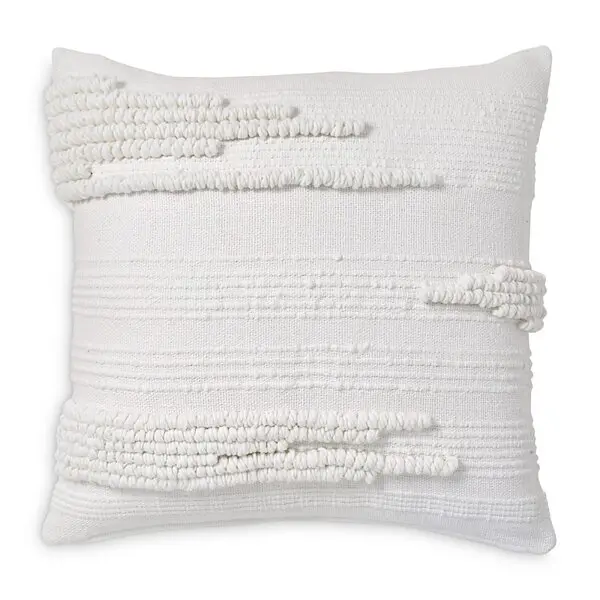 Dkny Pure Textured Stripe Decorative Pillow, 20 X 20 - White