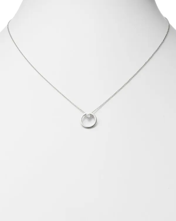 Roberto Coin 18k Gold Circle Pendant Necklace With Diamond, 18