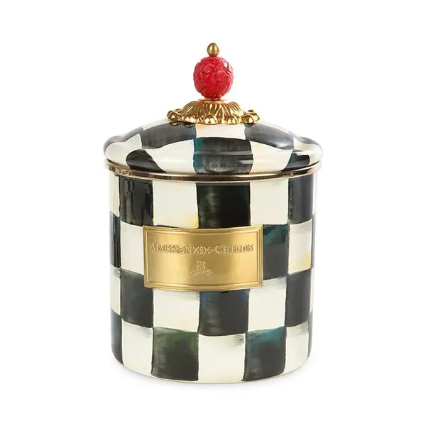 MACKENZIE-CHILDS Courtly Check Small Enamel Canister - No Color
