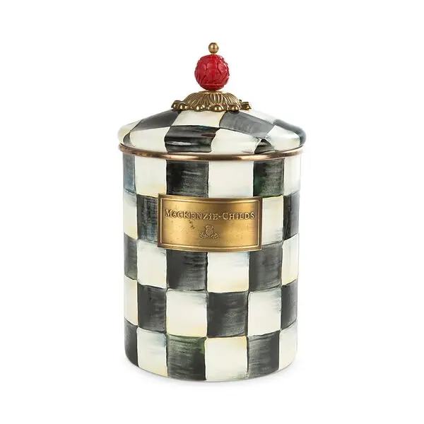 MACKENZIE-CHILDS Courtly Check Medium Enamel Canister - No Color