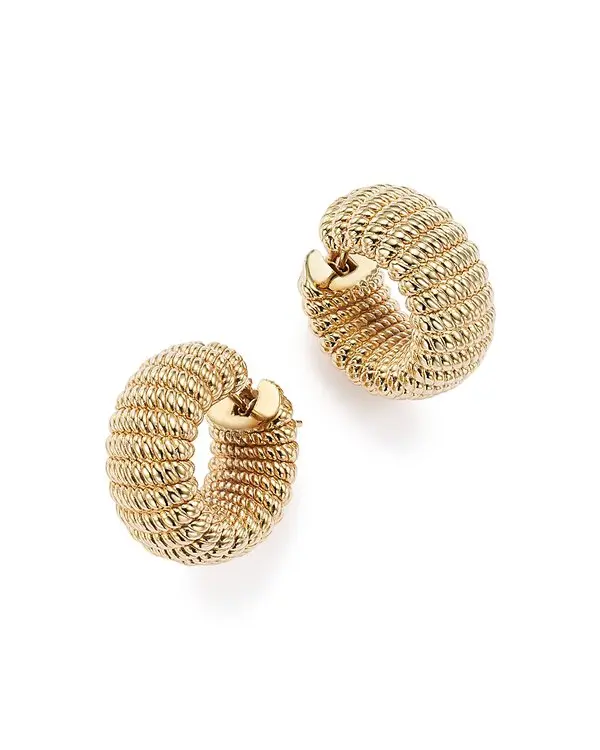 Roberto Coin 18k Yellow Hoop Earrings - Gold