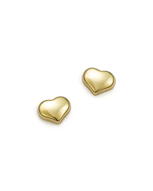 Roberto Coin 18k Yellow Heart Stud Earrings - Gold