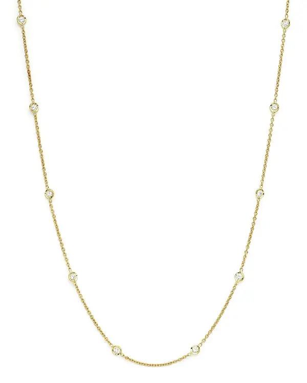 Roberto Coin 18k Diamond Station Necklace - Yellow Gold