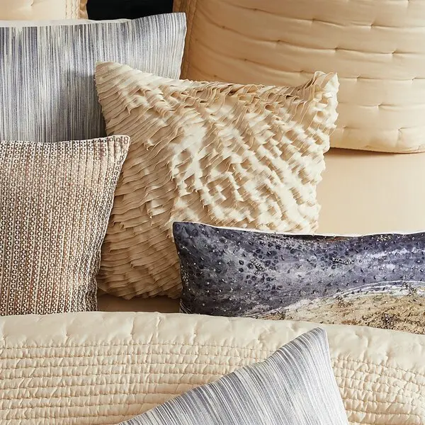 Donna Karan New York Ruffle Decorative Pillow, 18 X 18