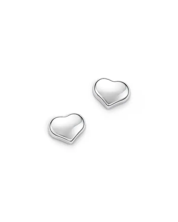 Roberto Coin 18k Gold Heart Stud Earrings - White