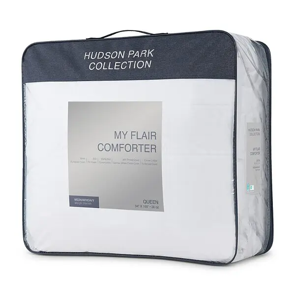 HUDSON PARK COLLECTION My Flair Asthma & Allergy Friendly Down Comforter, Medium/heavy Queen Exclusive - White