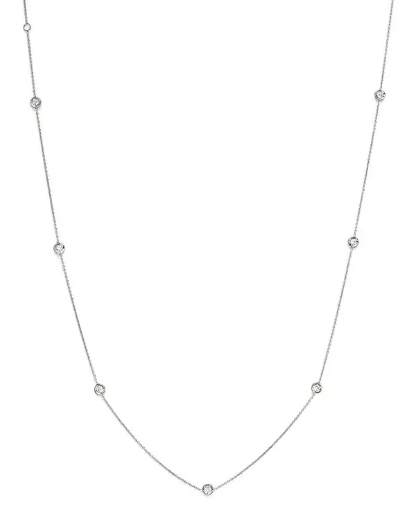 Roberto Coin 18k Diamond Station Necklace 18 - White Gold