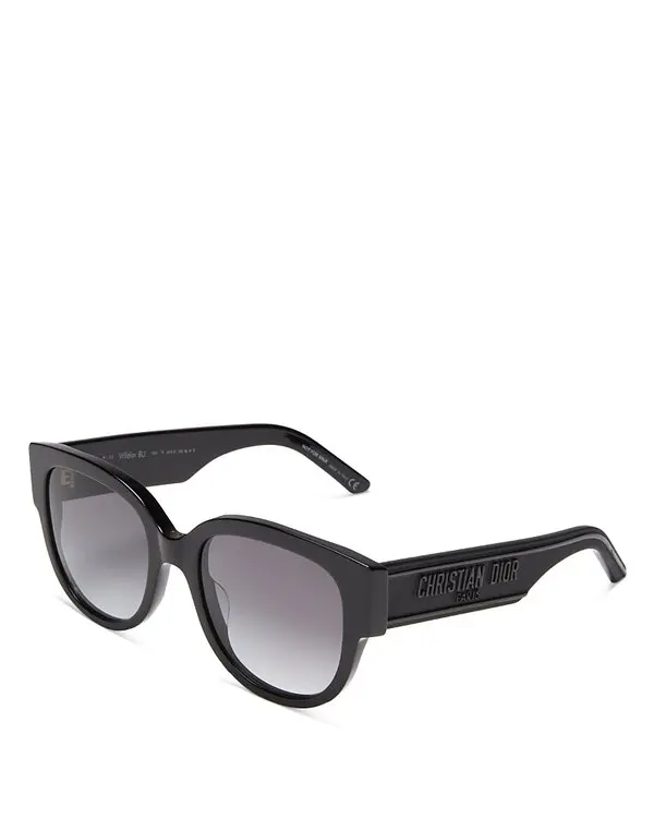 Dior Wildior Bu Butterfly Sunglasses - Shiny Black/gray Gradient