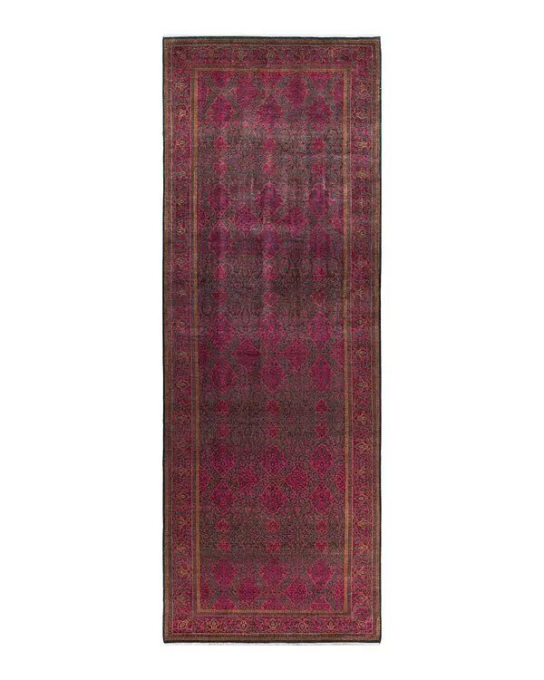 Bloomingdale'S Mogul M1656 Runner Area Rug, 6'3 X 18'4 - Green