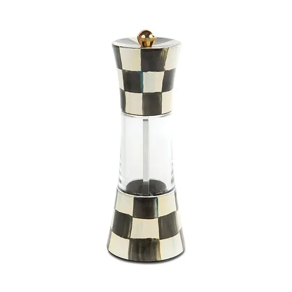 MACKENZIE-CHILDS Courtly Check Enamel Grinder - Black/white