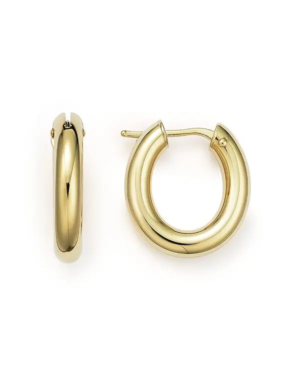 Roberto Coin 18k Yellow Hoop Earrings - Gold