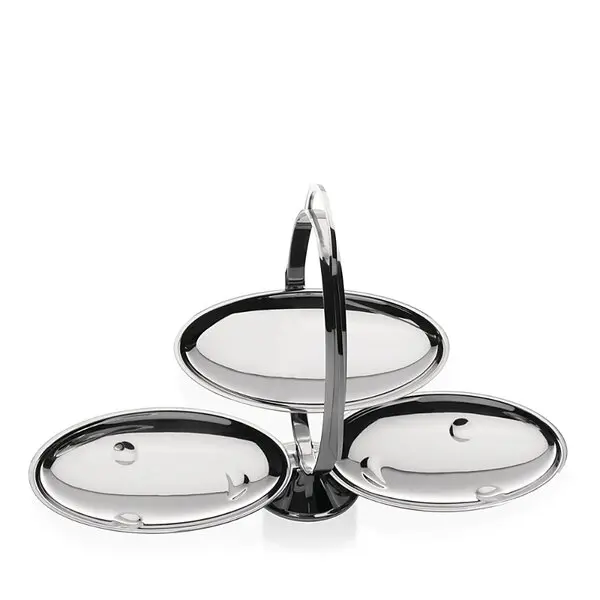 ALESSI Anna Gong Folding Cake Stand - Silver