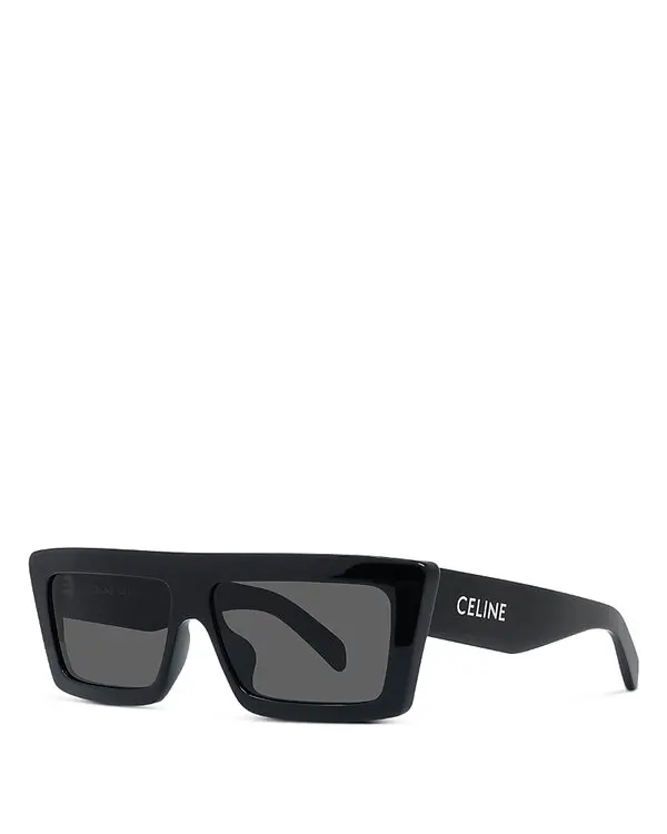 Celine Monochroms Rectangular Sunglasses - Black/gray