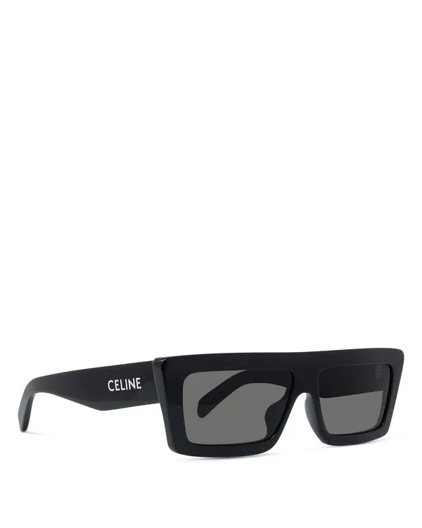 Celine Monochroms Rectangular Sunglasses - Black/gray