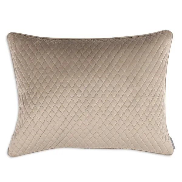 LILI ALESSANDRA Valentina Quilted Velvet Decorative Pillow, 20 X 26 - Buff
