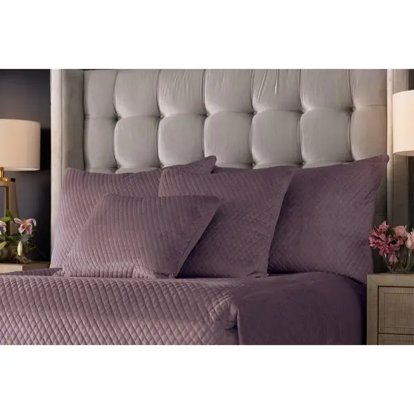 LILI ALESSANDRA Valentina Quilted Velvet Decorative Pillow, 20 X 26 - Raisin