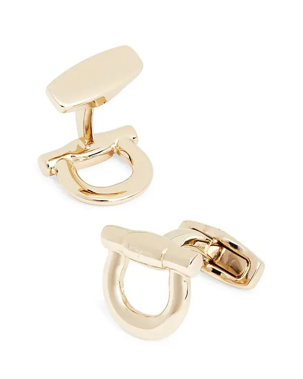 FERRAGAMO Gancini Cufflinks - Gem Ottone Dorato