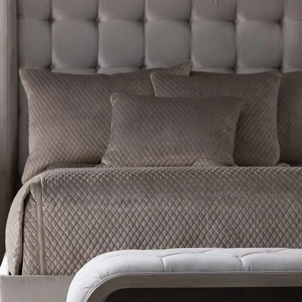 LILI ALESSANDRA Valentina Quilted Velvet Decorative Pillow, 20 X 36 - Buff